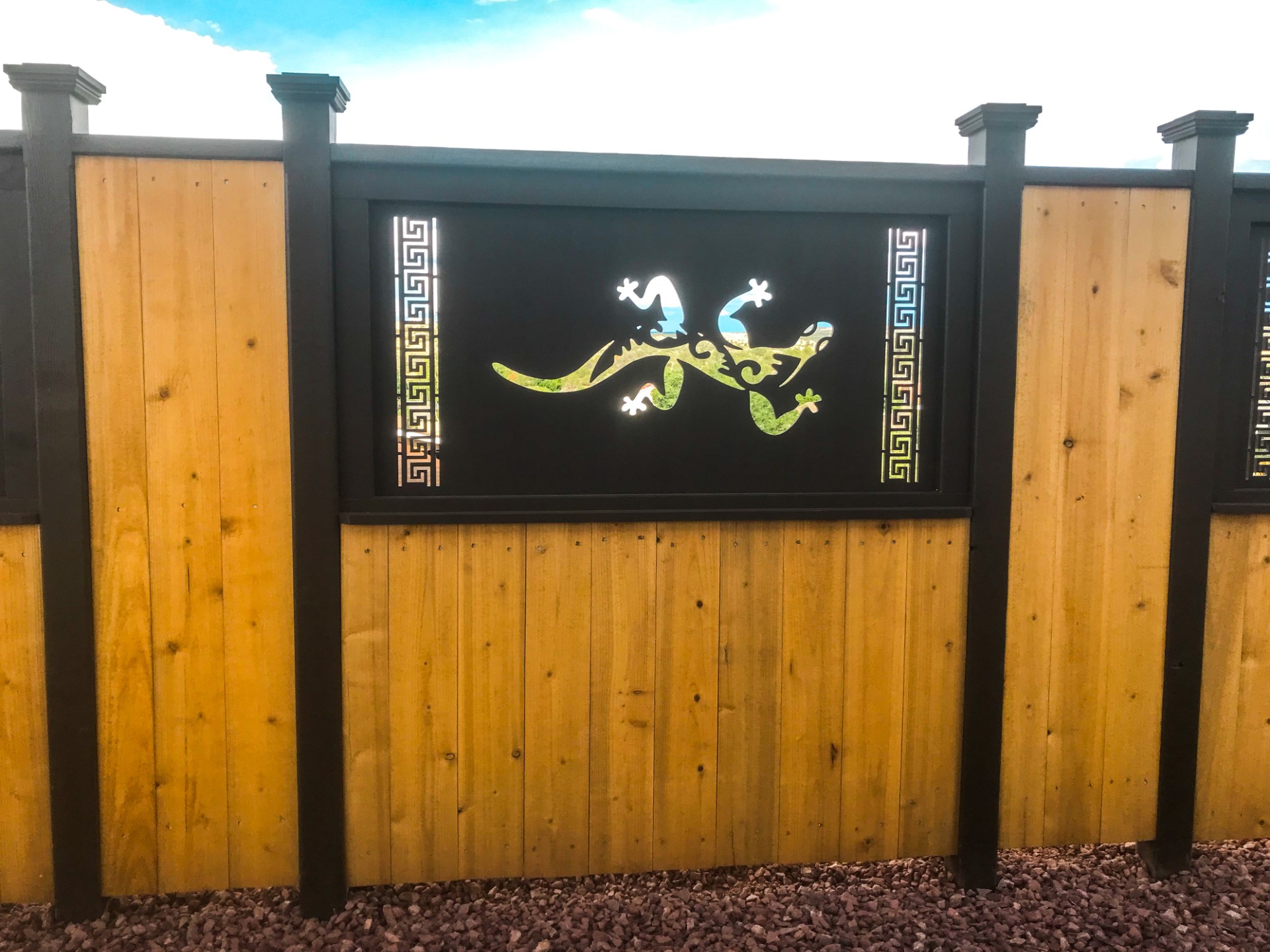 Landscape Design using Custom Privacy Screens (Aztec Theme) | CORE Systems